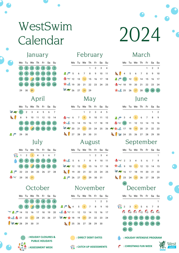 2024 WestSwim Calendar - Westminster School