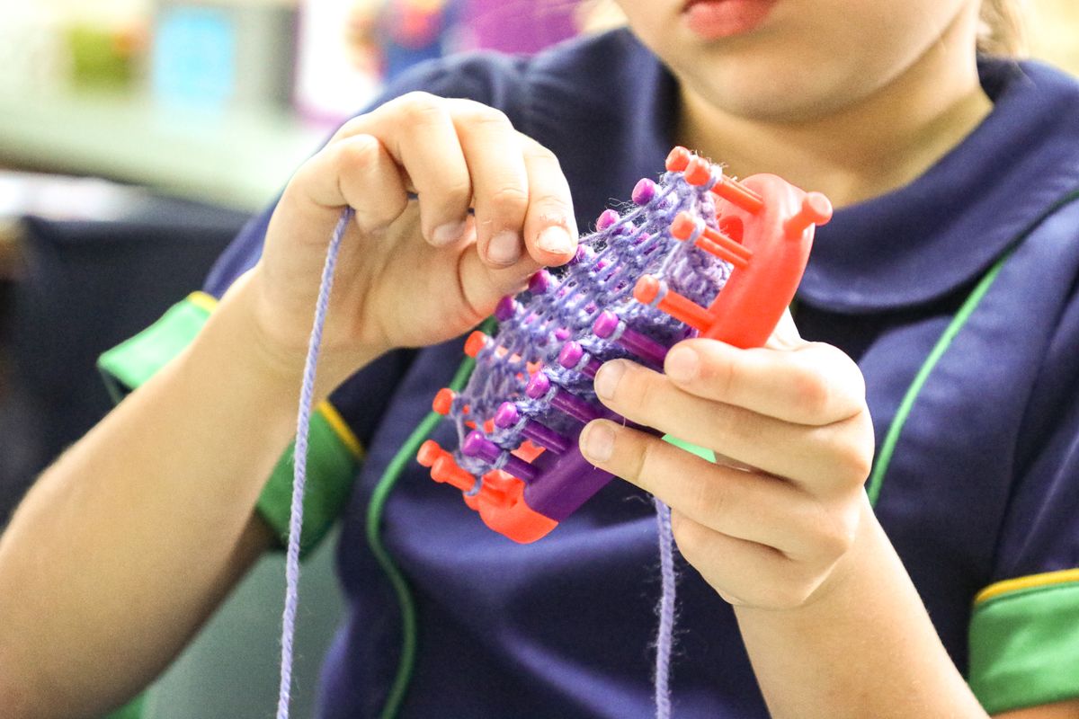 Year 2C Knitting with Nanna | Rivermount College