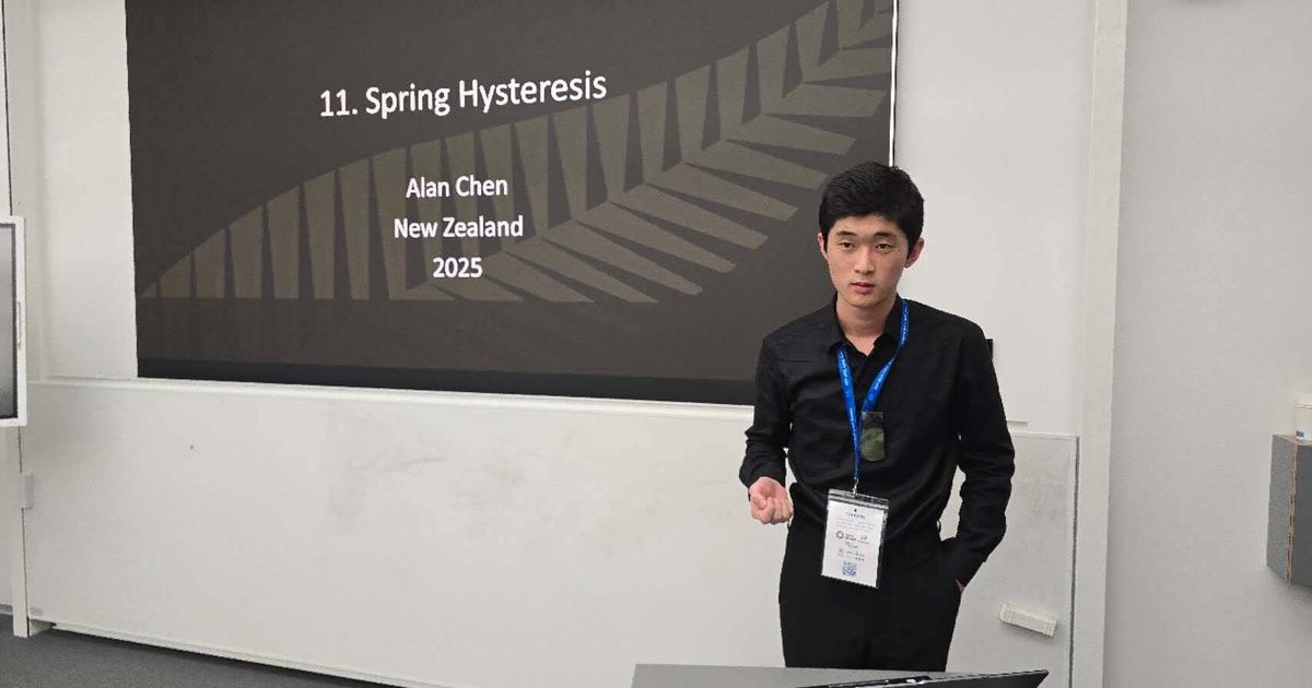 Yr 13 Alan Chen Tackles Global Physics Stage - Saint Kentigern Organisation